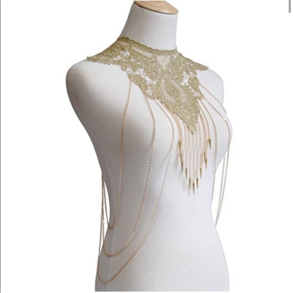 bodyyy | Jewelry | Body Chain Necklace Lace Body Harness | Poshmark